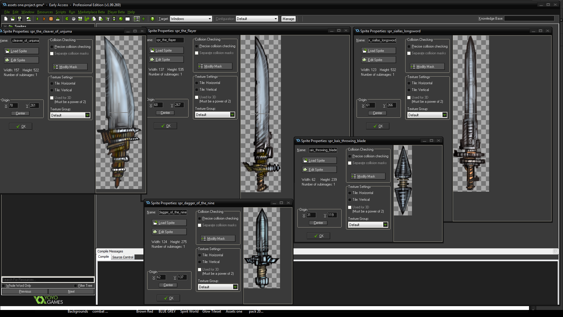 Legendary Blades Sprite Pack by Undergroundies | GameMaker: Marketplace