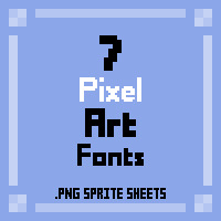Pixel Art Font Sprite Sheets by Bluspark Games | GameMaker: Marketplace