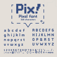Pix! Pixel Font - Clean & modern pixel-art font - by Rinyuu | GameMaker ...