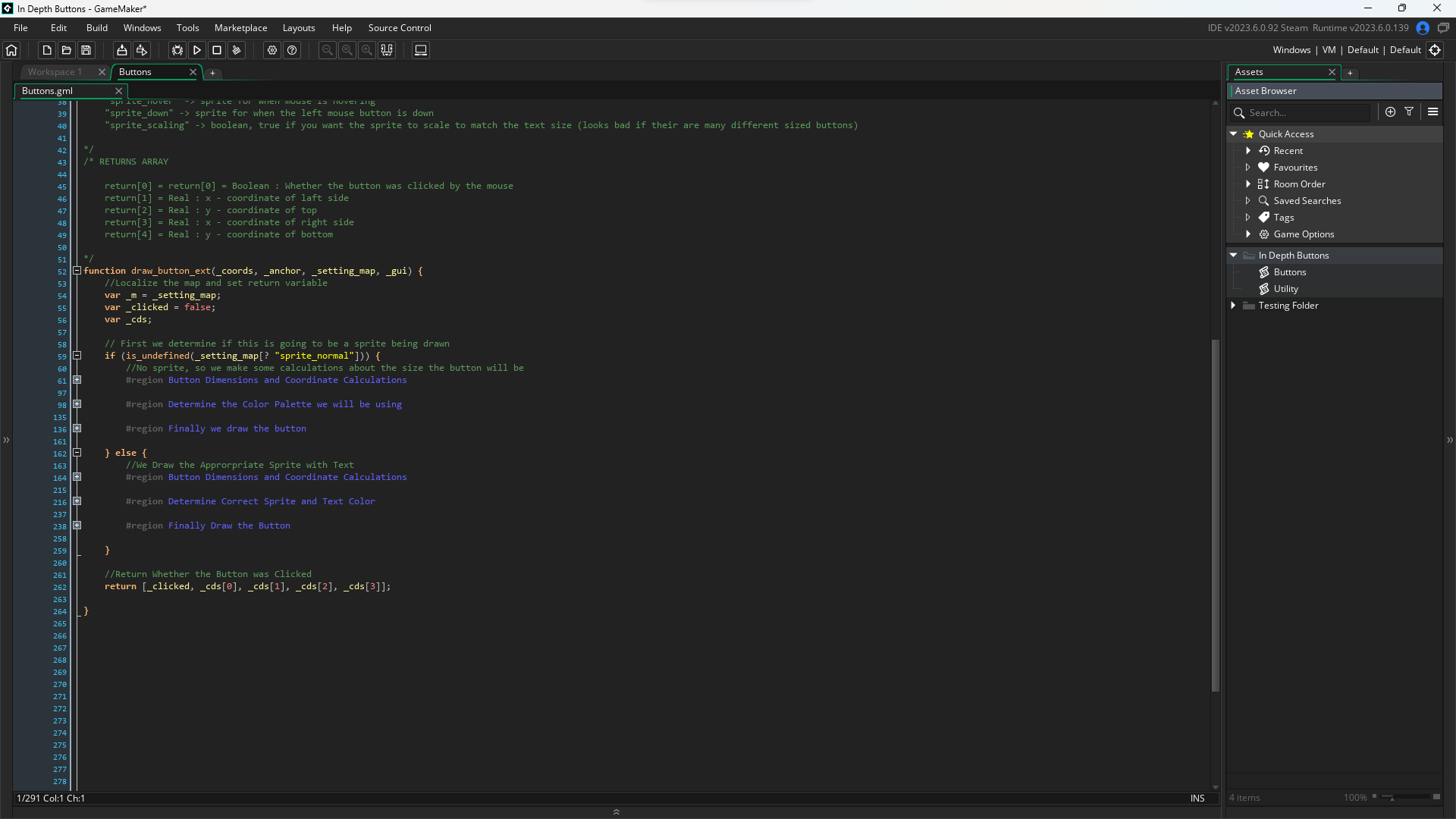 In Depth Buttons by Stephen Lasinis | GameMaker: Marketplace