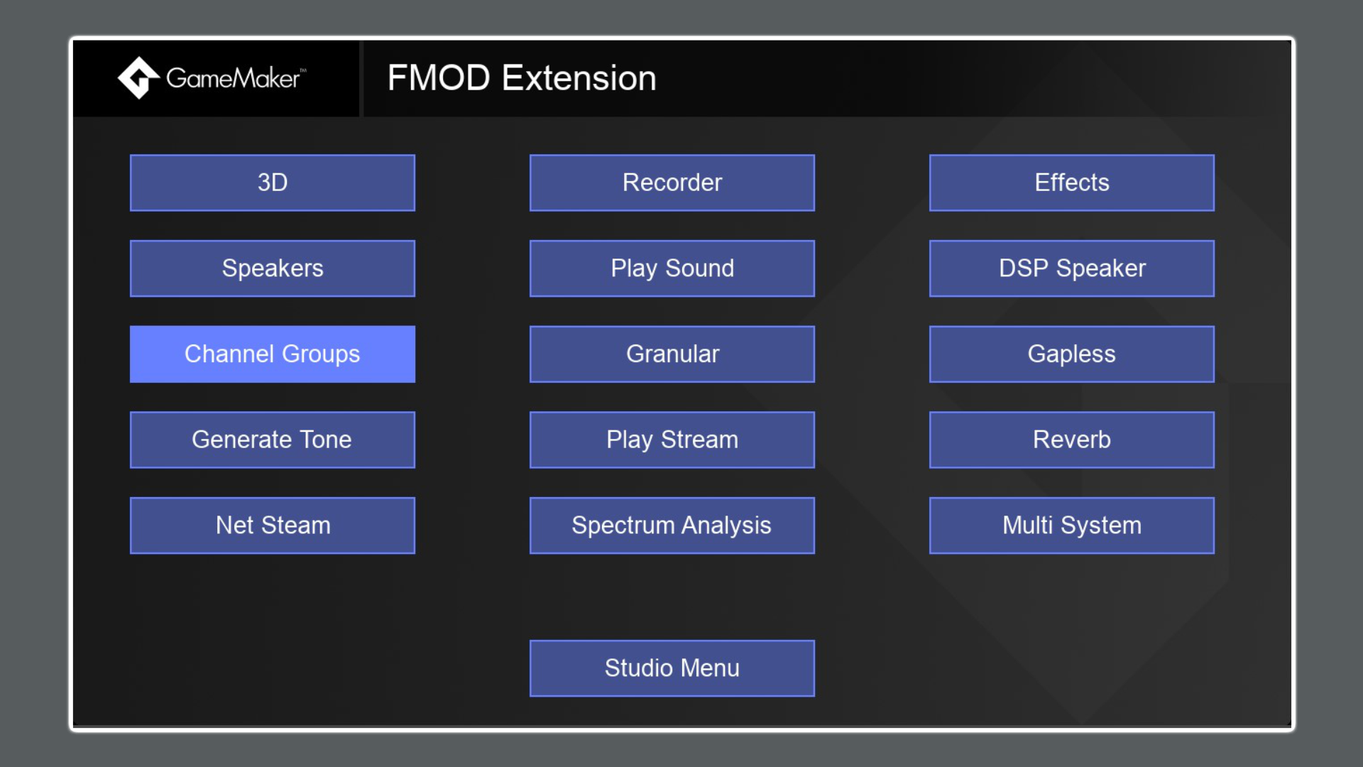 FMOD Ext by YoYo Games | GameMaker: Marketplace