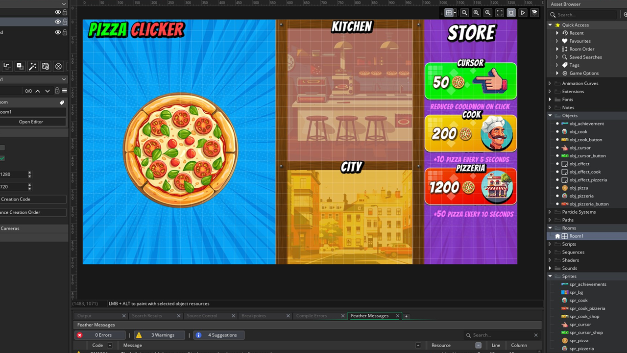 Pizza Clicker Game by Gamefruit | GameMaker: Marketplace
