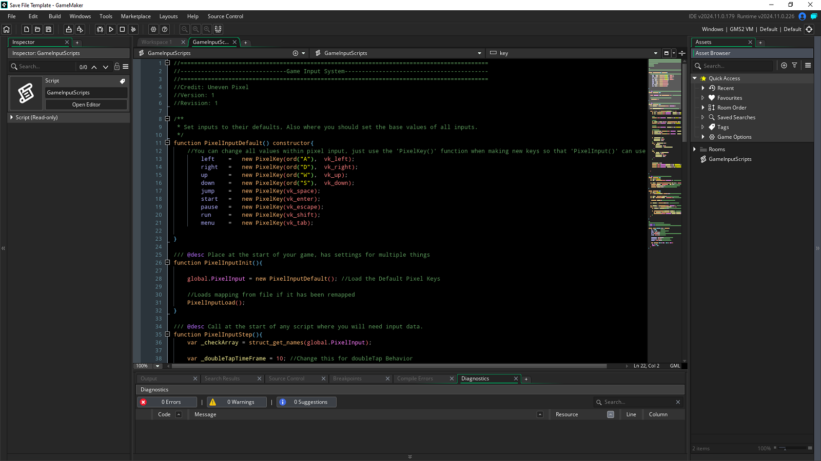 Pixel Input System by Uneven Pixel | GameMaker: Marketplace