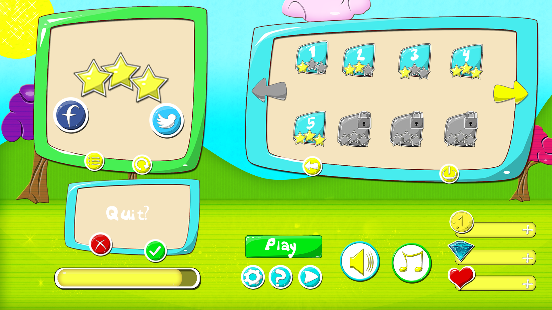 Cartoony GUI Pack by Hordana | GameMaker: Marketplace