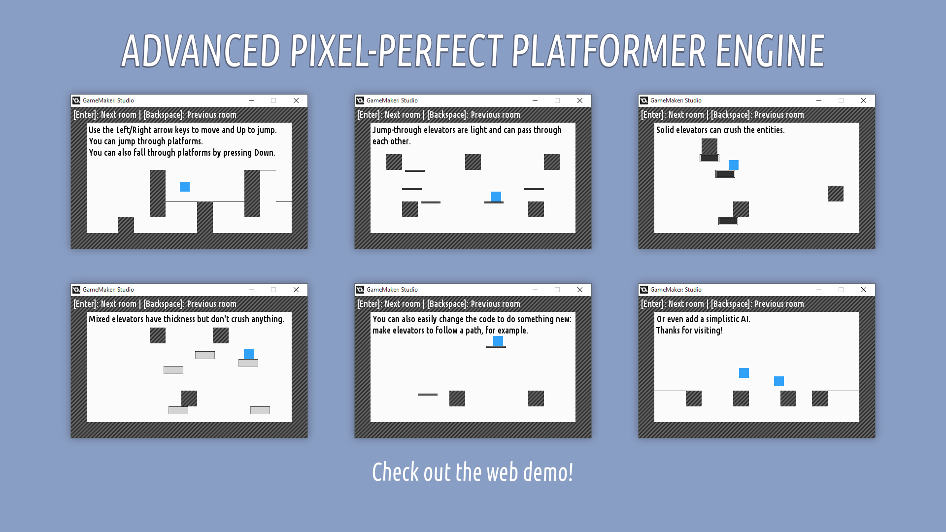 PixelPerfect Platformer Engine by YellowAfterlife | GameMaker: Marketplace