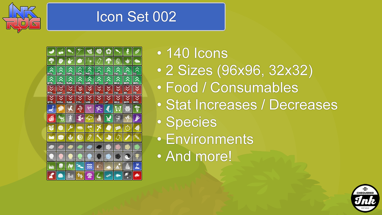 InkRPG Icon Pack 002 by Chequered Ink Ltd | GameMaker: Marketplace