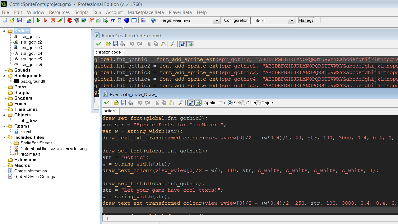 Gothic Sprite Fonts by Soluna Software | GameMaker: Marketplace
