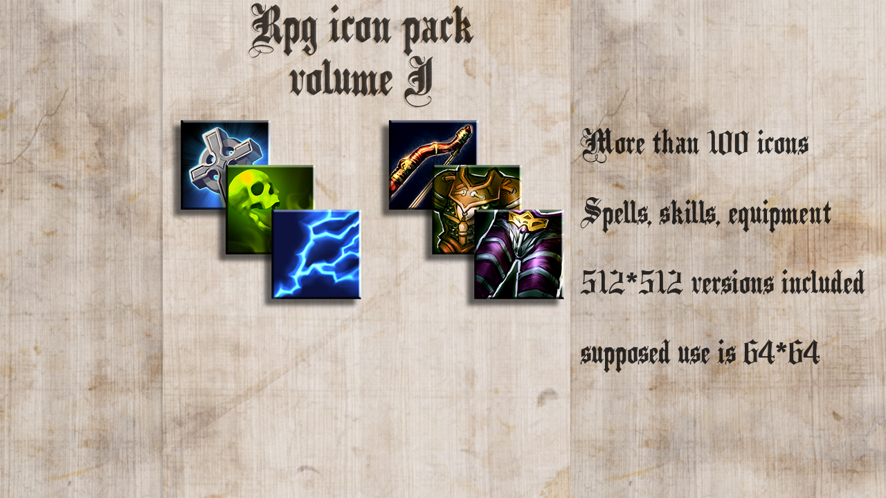 Rpg Icons Deluxe 1 by Kalamona | GameMaker: Marketplace
