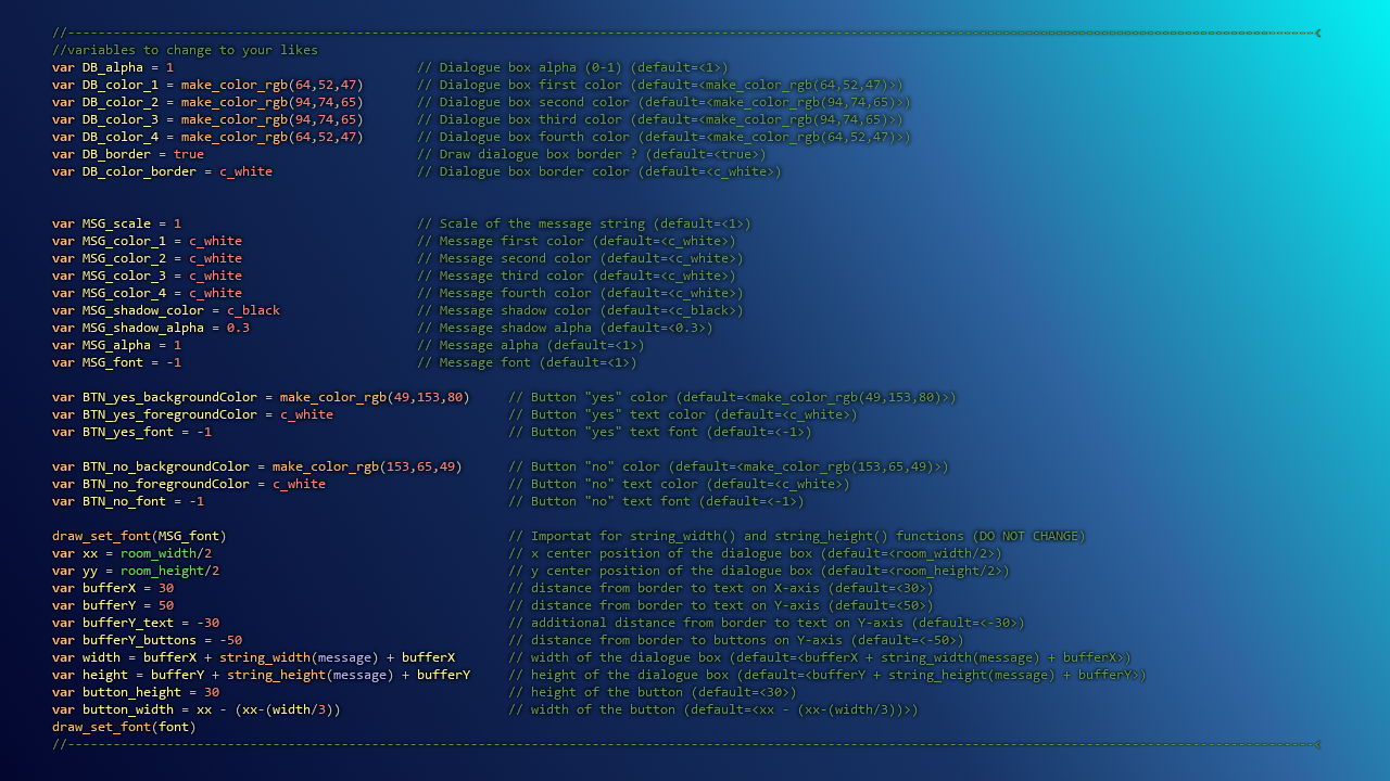 Customized Dialogue Boxes by Vulco | GameMaker: Marketplace