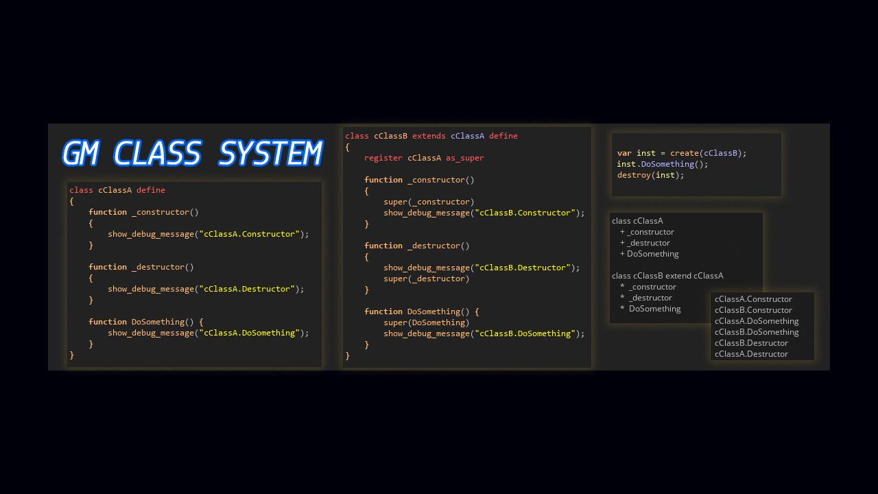 GM Class System by Tiny Gear | GameMaker: Marketplace
